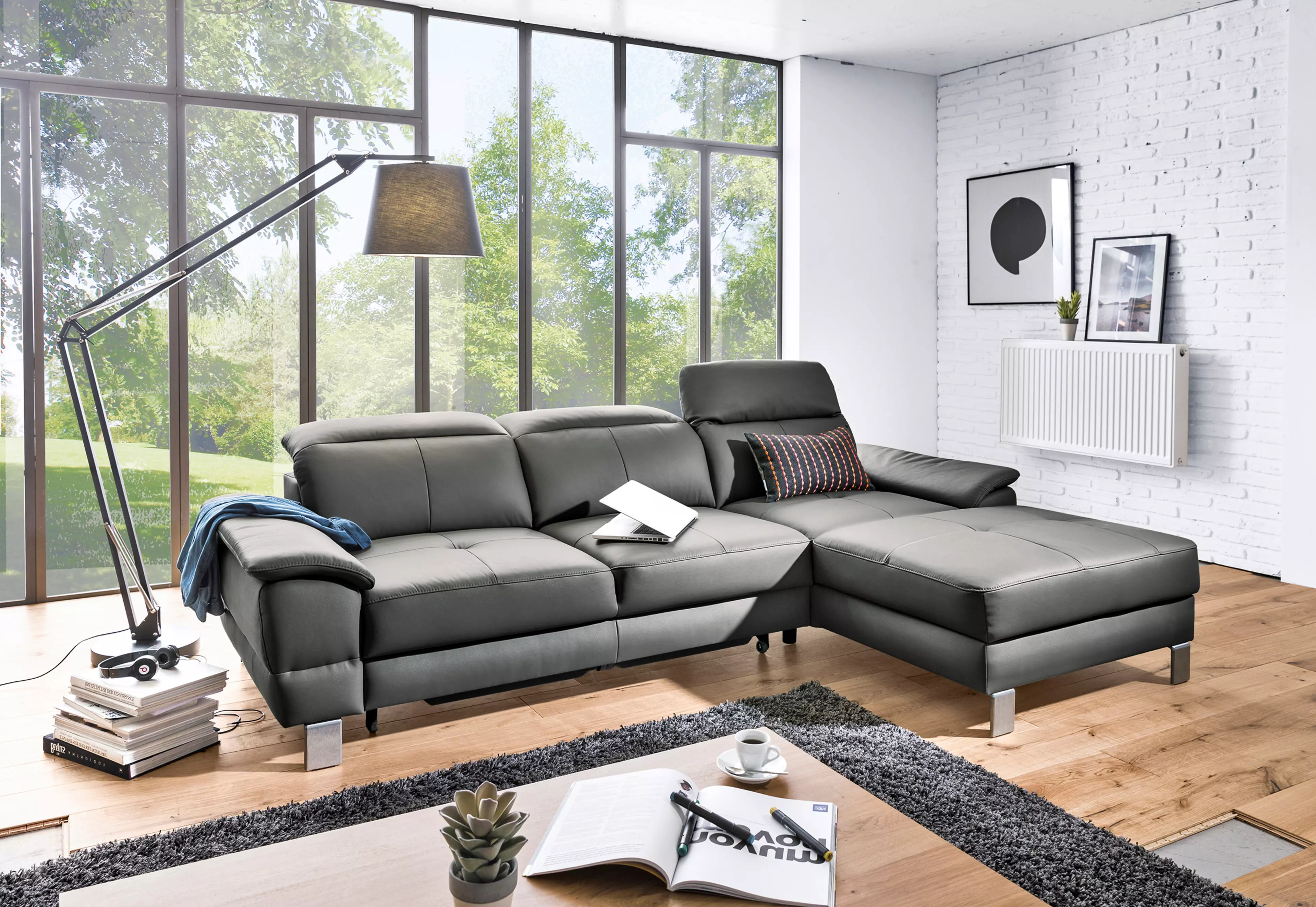 Ecksofas aus Leder für Ihr Wohnzimmer kaufen | SEGMÜLLER