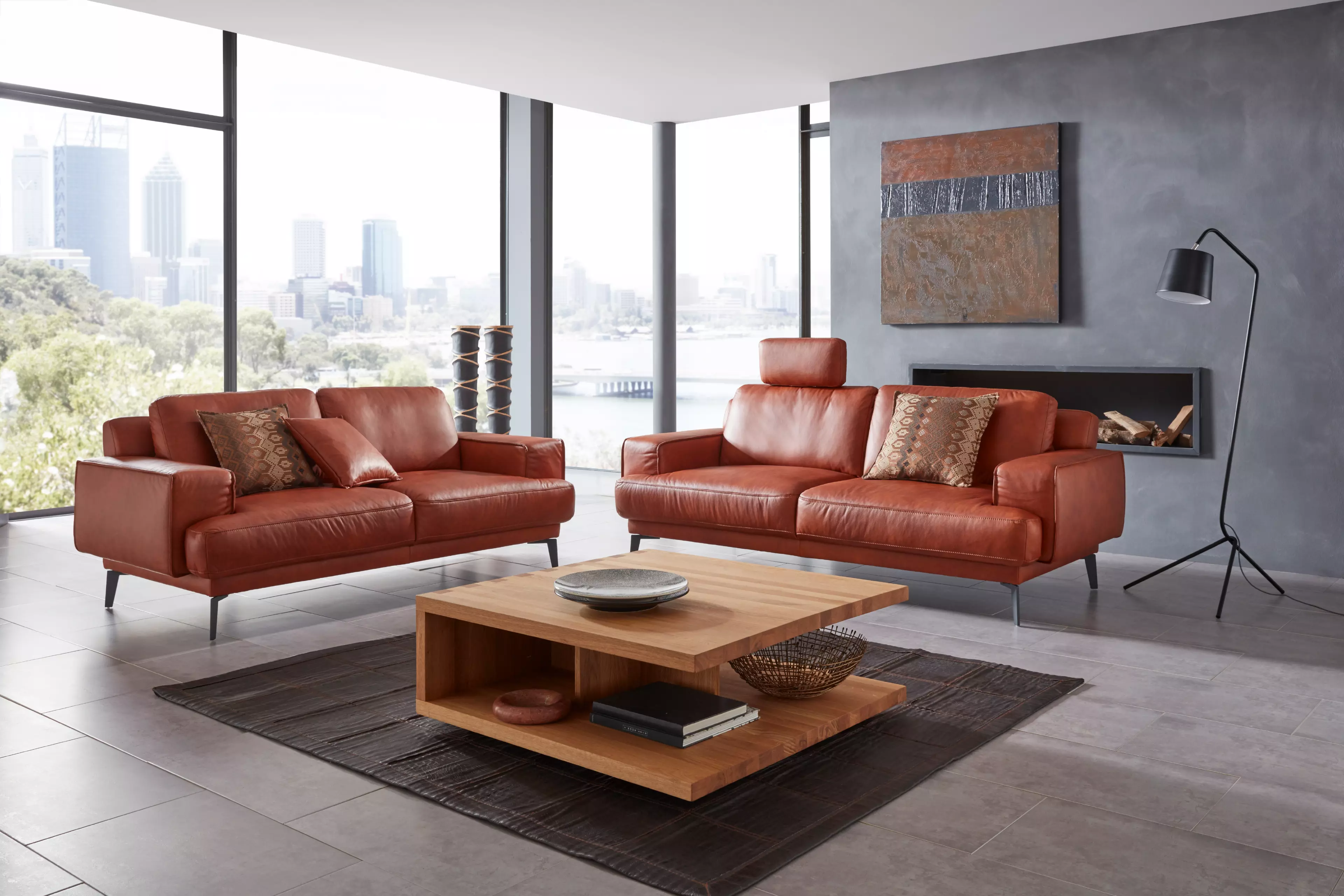 Braune Leder Sofas - klassisch und schick | SEGMÜLLER
