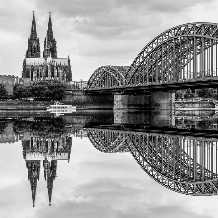 Glasbild 30 x 30 cm Cologne cathedral V Bunt | Segmüller