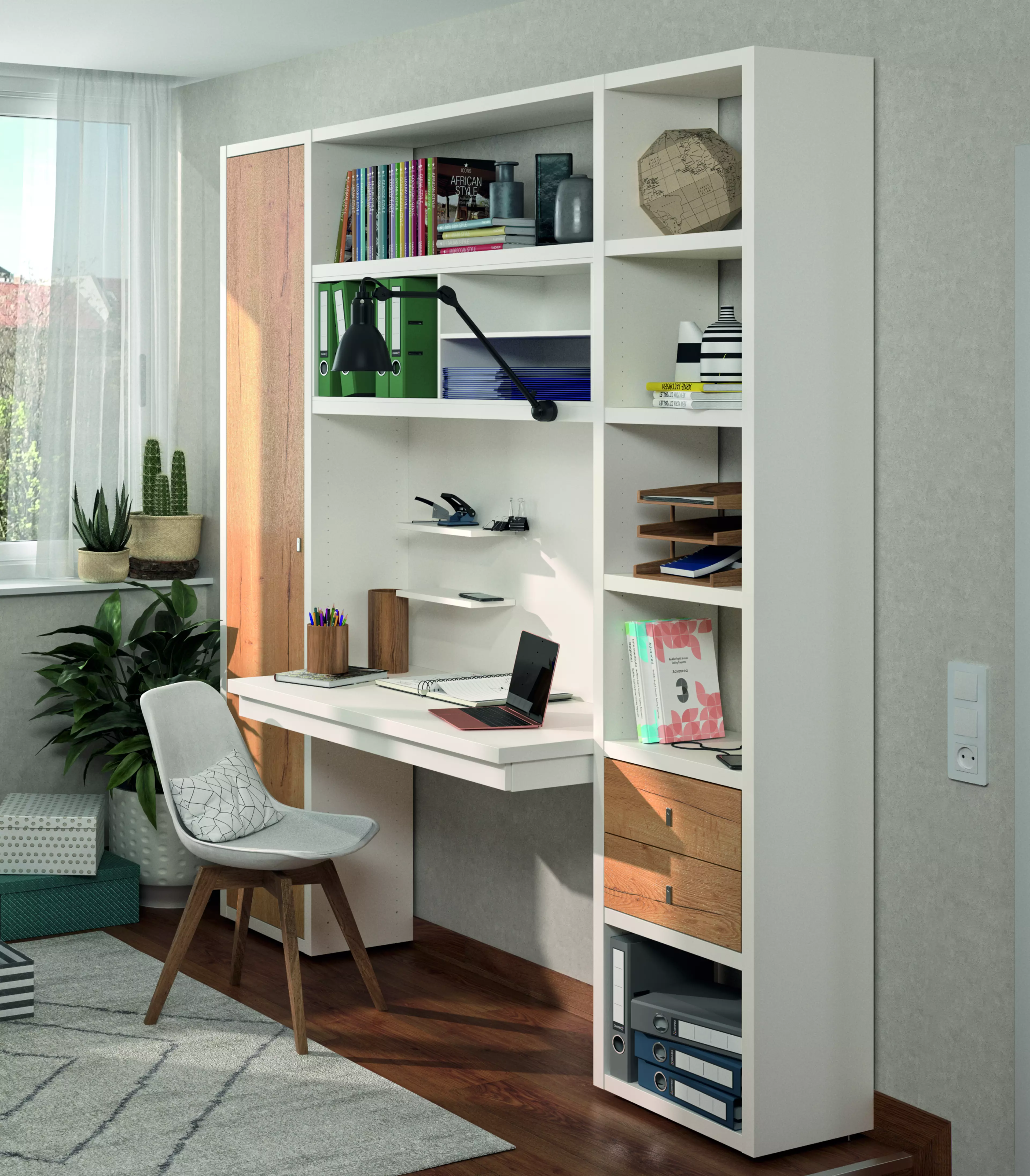 Schreibtisch Mit Aktenschrank
