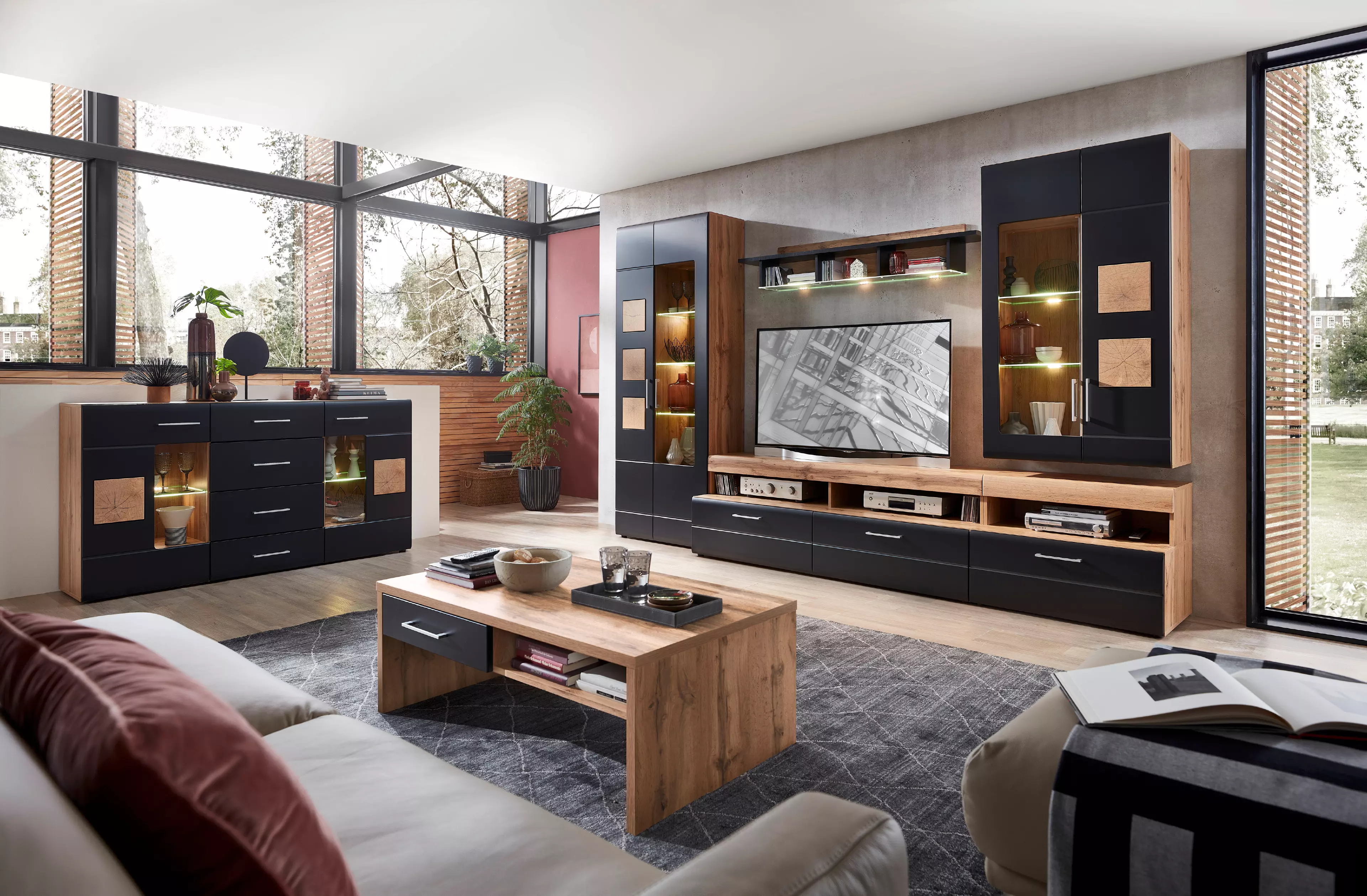 Moderne Wohnwände für Ihr Wohnzimmer kaufen | SEGMÜLLER